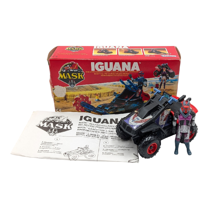 MASK Iguana mit Box Deutsch Kenner 1985 M.A.S.K. Vintage :: Ctoys